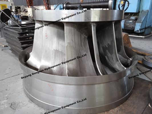 Custom Stainless Steel Hydro Turbine Runner Blades Adjustable Angle And ...
