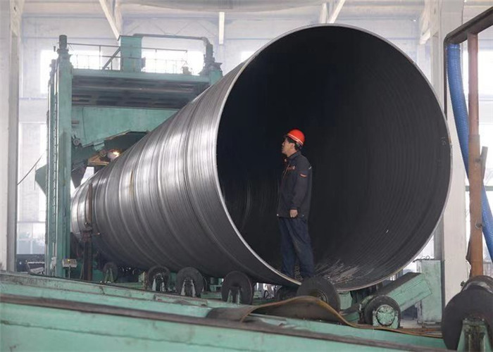 Spiral Welded Steel SSAW Pipe / Steam And Low Pressure Liquid Pipeline