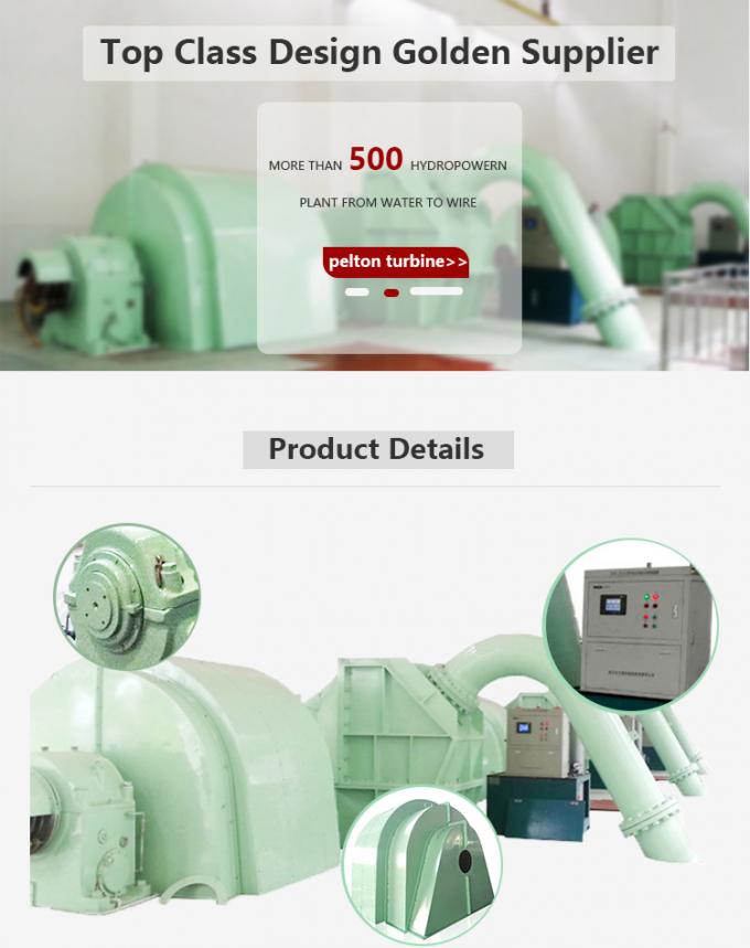 100KW~20MW Pelton Hydro Turbine Small Water Turbine Mini Pelton Wheel