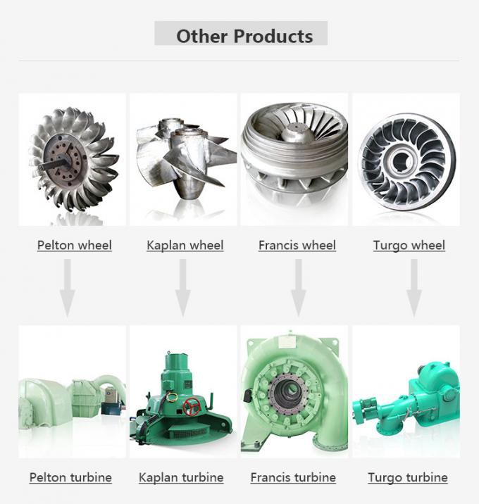 100kw Turgo Hydro Turbine With Synchronous , Double Nozzle Turgo ...